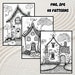 Fairy House Zentangle Coloring Pages, Practice Sheets (PDF, JPG, PNG ...