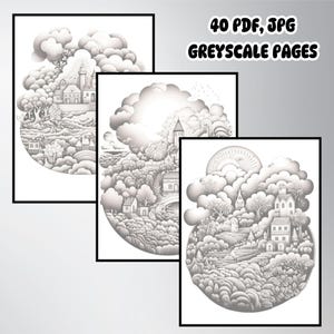 Mystical Zentangle Designs | Fantasy Castles, Enchanted Houses, Dark ...