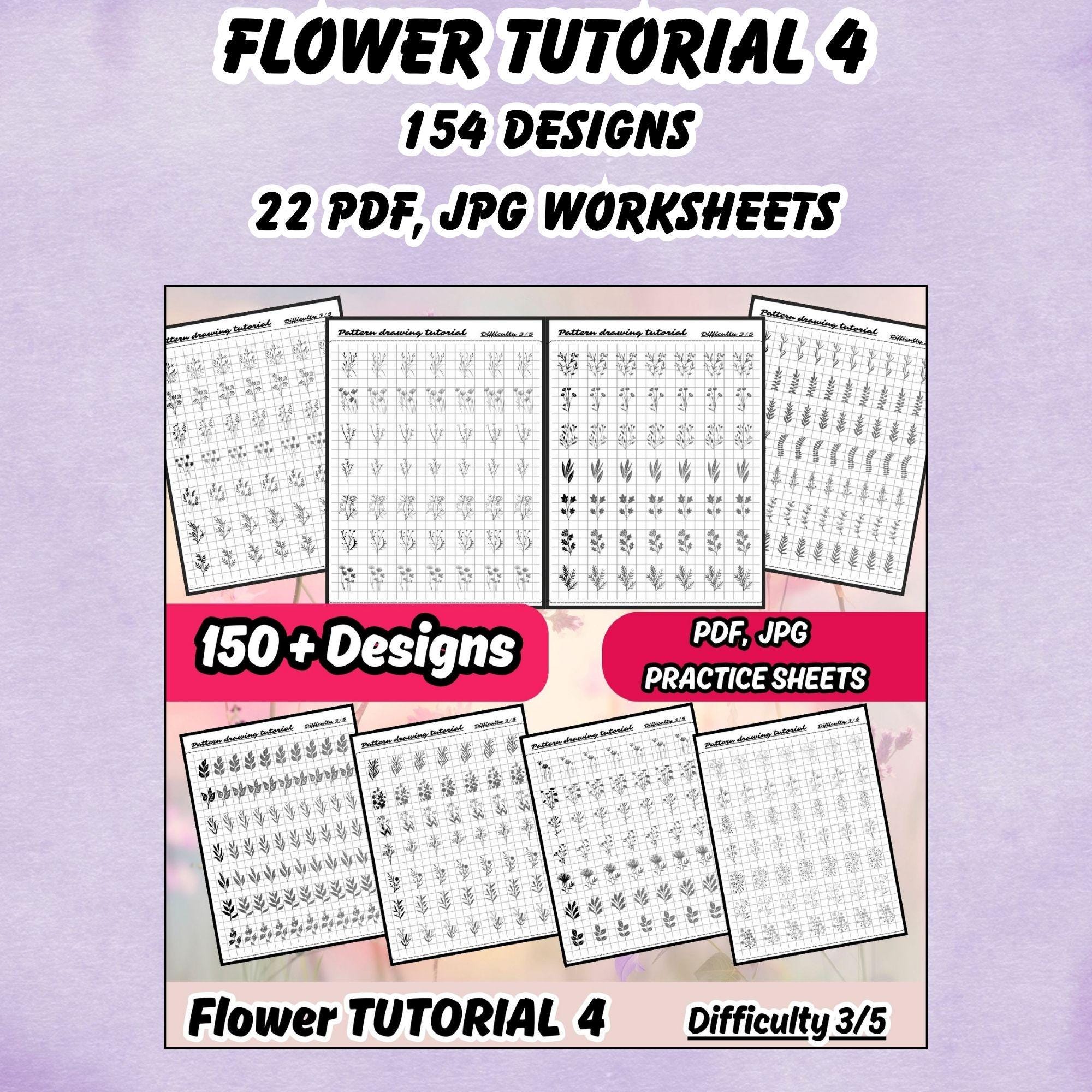 Pattern Drawing Tutorial, Drawing Guide for Beginners, Tangle Flower ...