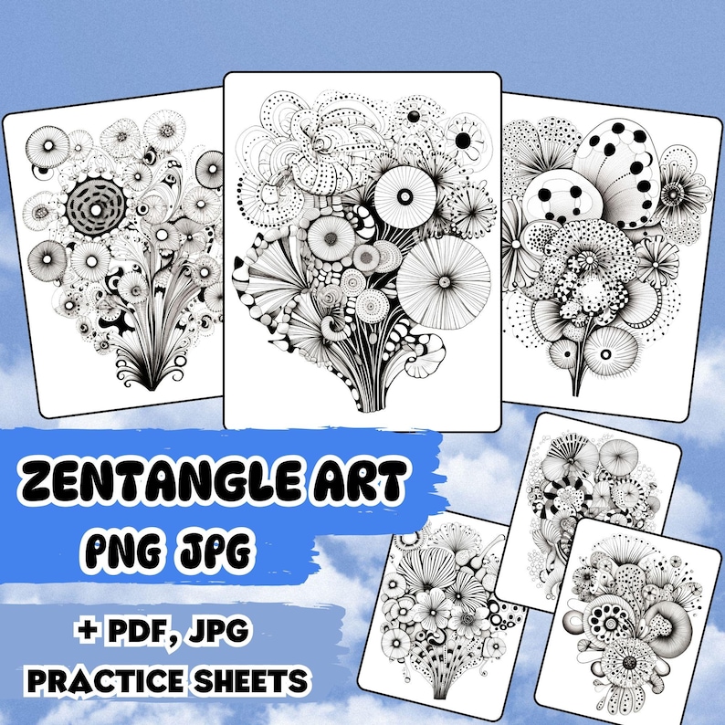 Zentangle With 1000 Botanical Designs: Comprehensive Tutorials ...