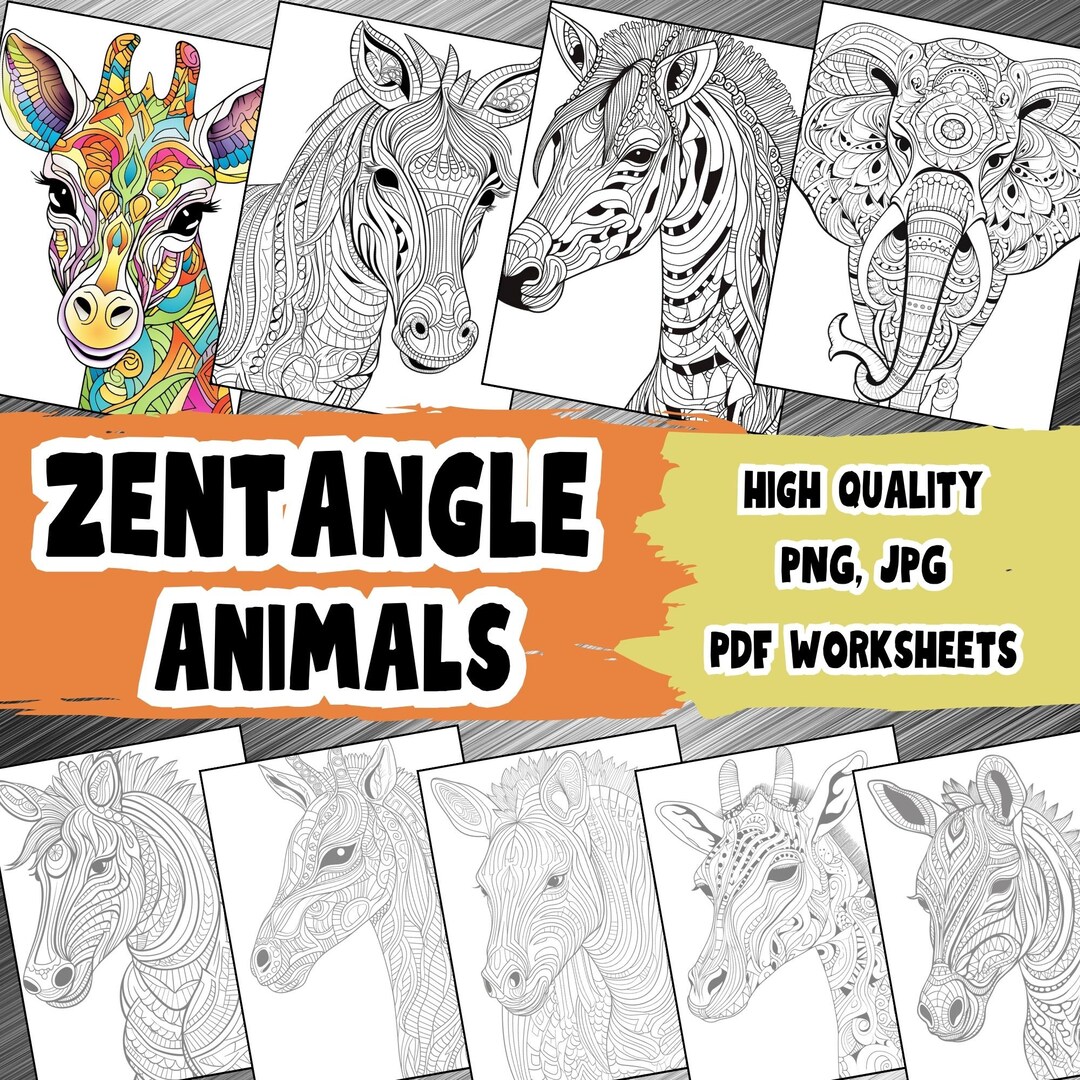 Zentangle Animal Designs, Detailed Animal Illustrations, Doodle ...