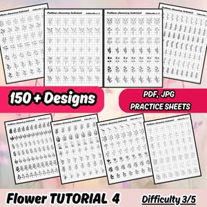 Flower Drawing With Step-by-step Workbook and Printable Practice Sheets ...