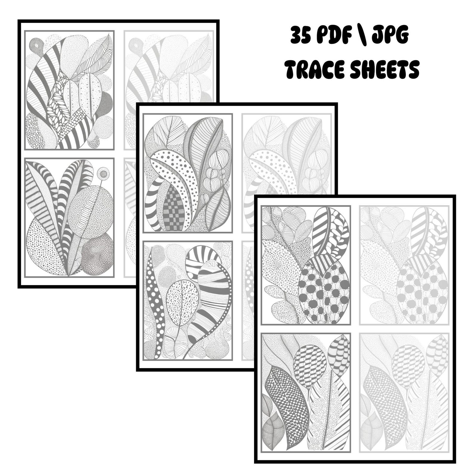 Zentangle Tracing Practice Sheets, Beginner-friendly Doodle Training ...