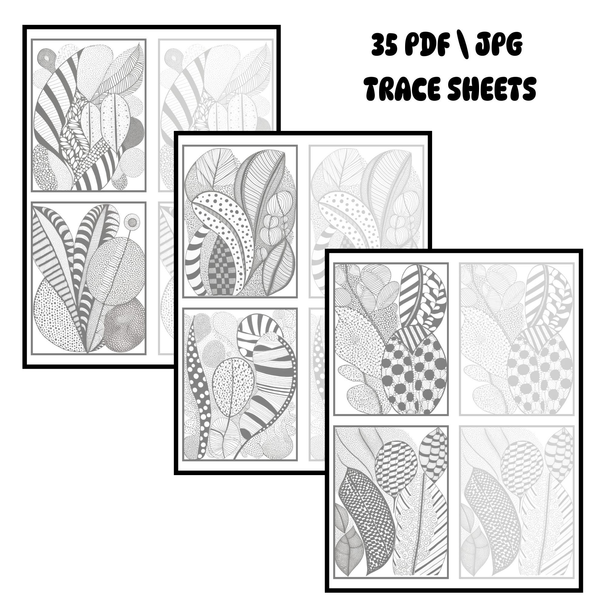 Zentangle Tracing Practice Sheets, Beginner-friendly Doodle Training ...
