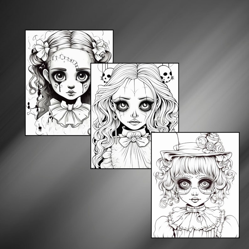 Creepy Doll, Cute Coloring Pages, Unleash Your Artistic Skills With ...