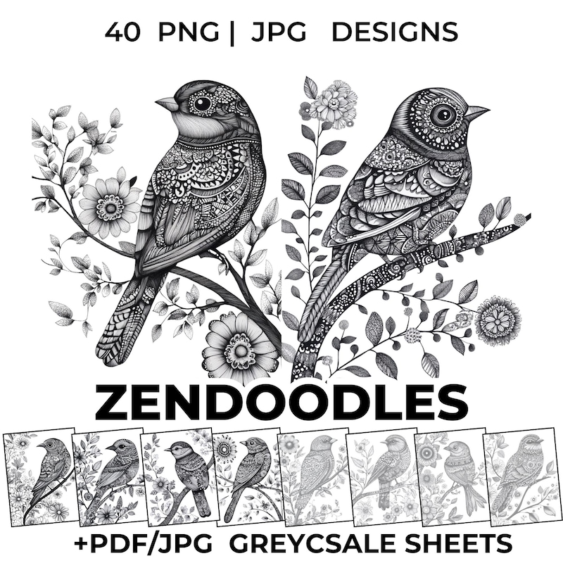 Zentangle Bird - Etsy