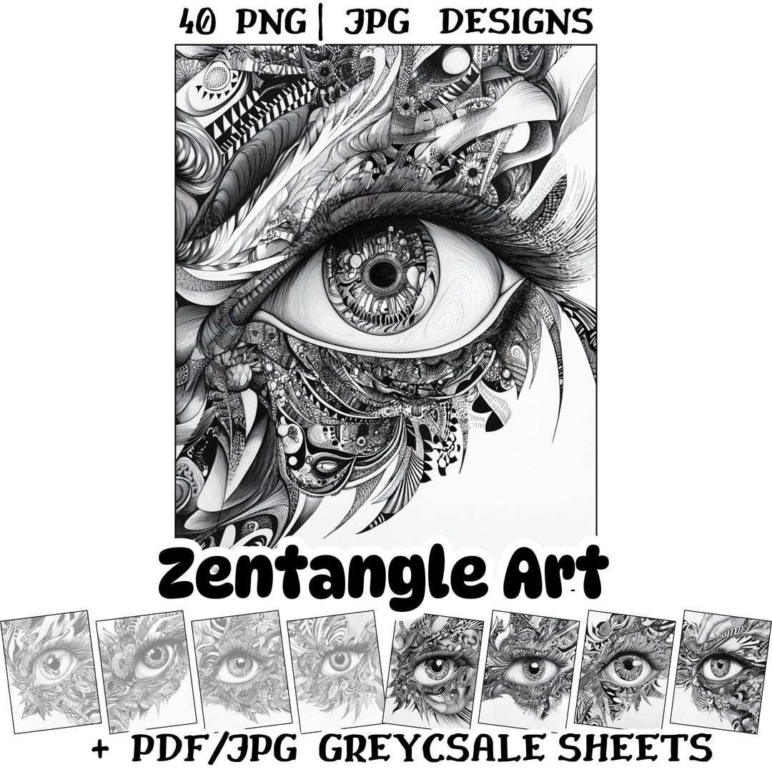 Beautiful Eye Zentangle Art – Creative Stress Relief Patterns, Mandala ...