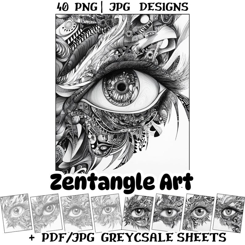 Beautiful Eye Zentangle Art – Creative Stress Relief Patterns, Mandala ...