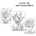 Flame Flower Zentangle Patterns, Tutorials & Worksheets (digital ...