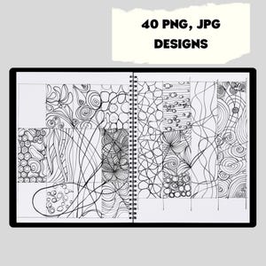 Zentangle Patterns & Templates, Beginner Training Set, Line Practice ...