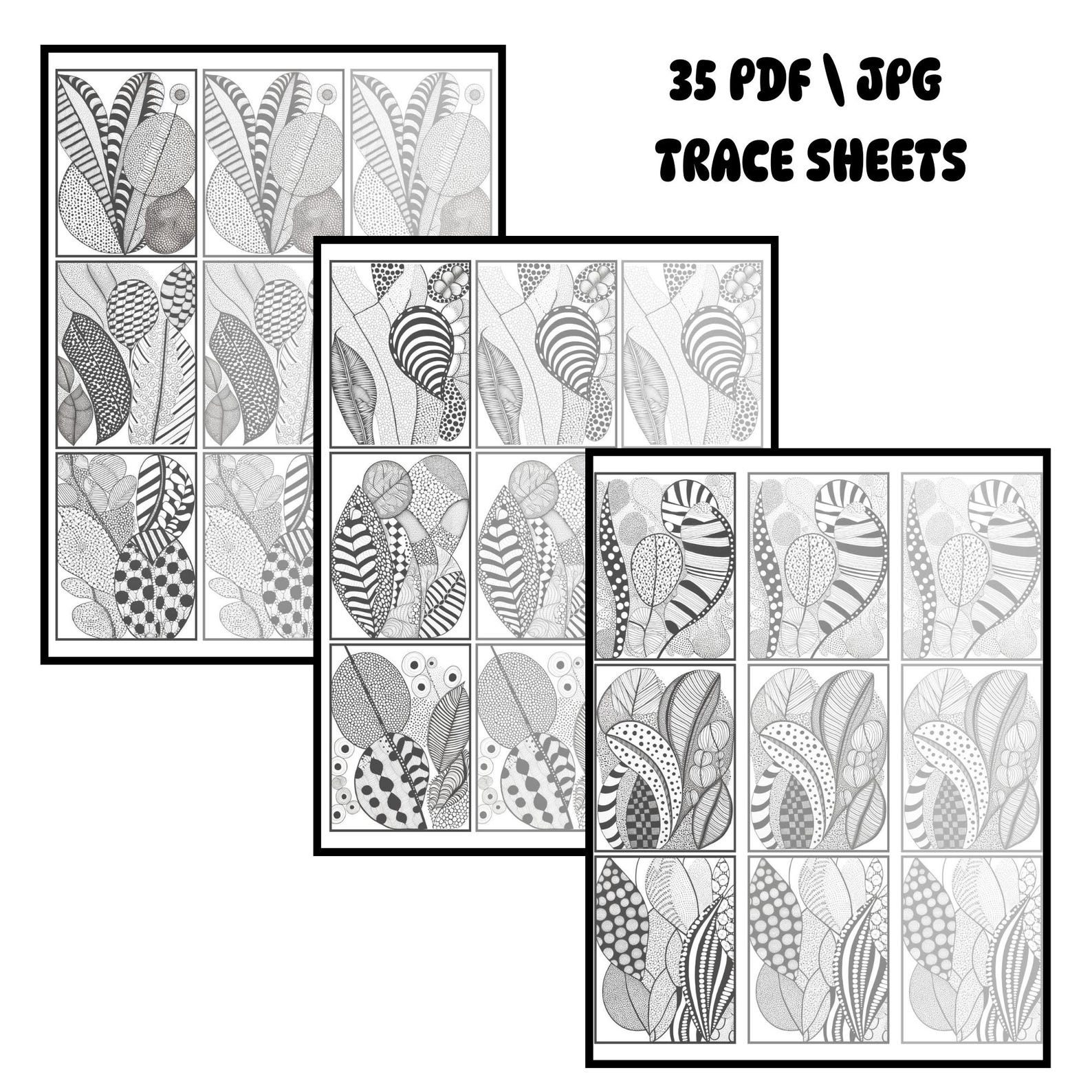 Zentangle Tracing Practice Sheets, Beginner-friendly Doodle Training ...
