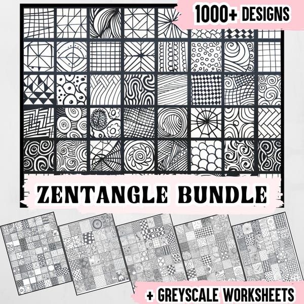 Zentangle Zendoodle - Etsy
