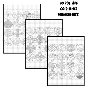 Zentangle Patterns Bundle: Intricate Designs, Doodle Practice Sheets ...