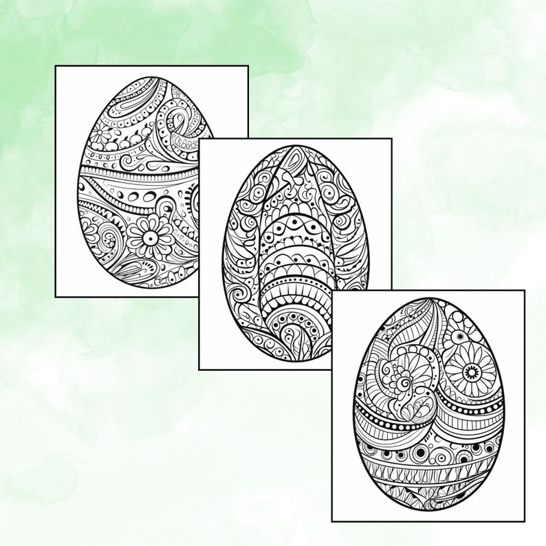 Egg Mandala Coloring Pages | 30 Printable Intricate Designs | Easter ...