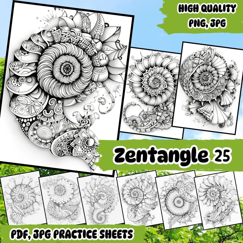 Zentangle Patterns: Explore Doodle Print Art and Calligraphy Practice ...