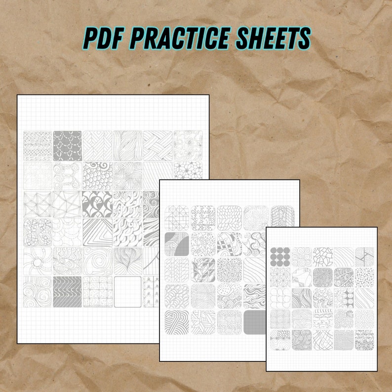 600+ Zentangle Patterns Bundle (svg, Png, Jpg), PDF Worksheets (digital ...