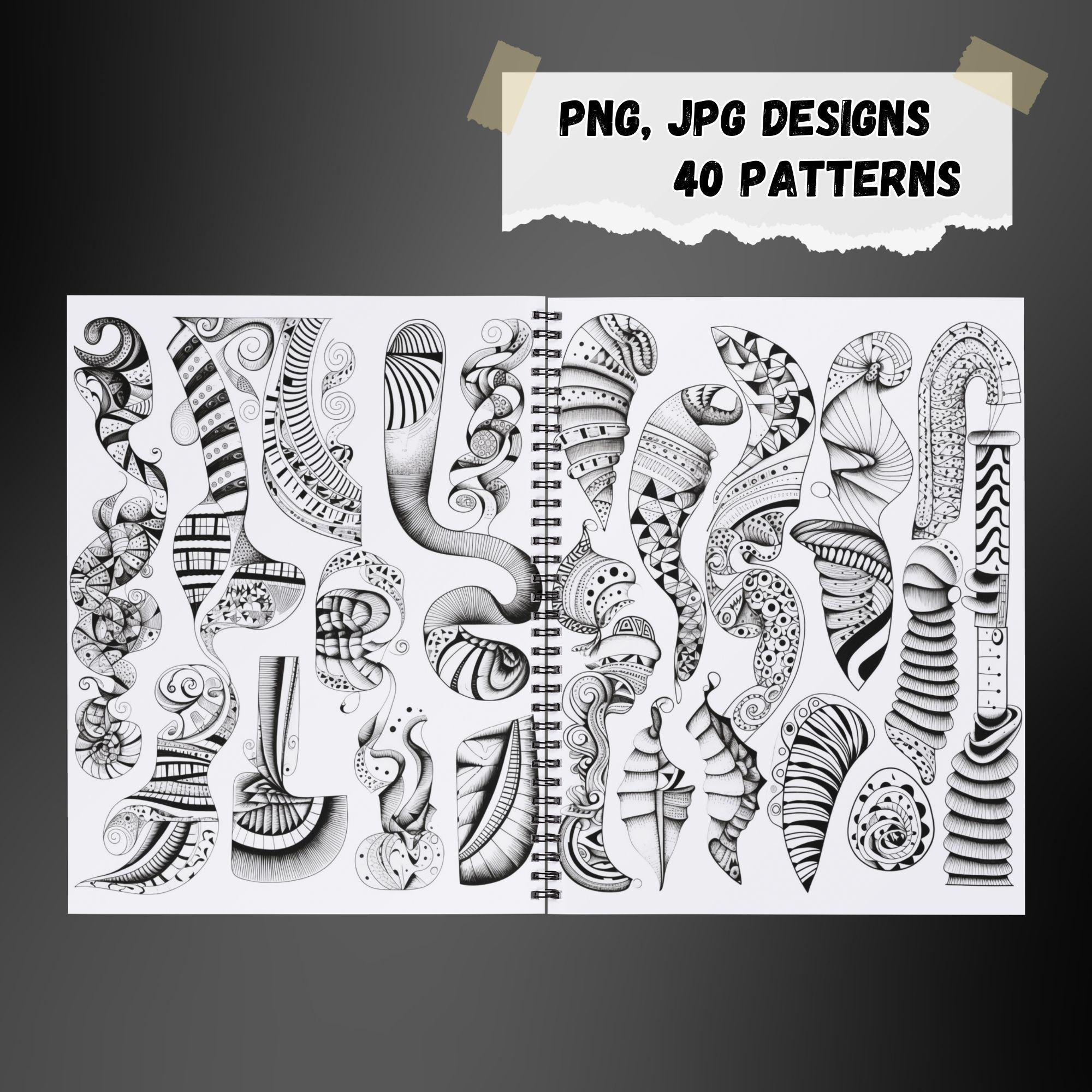 Unique Zentangle Patterns, Doodle Art Print, Zentangle Art, Digital ...
