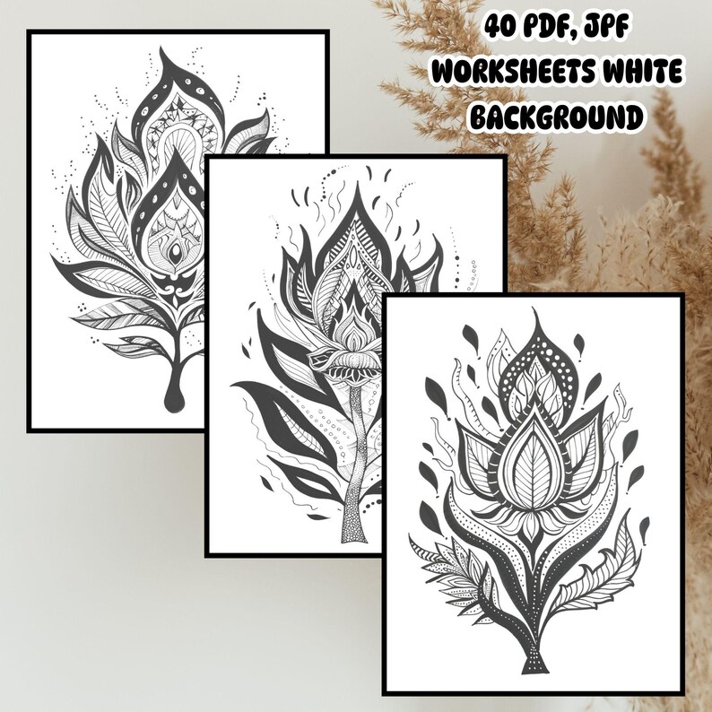 Flame Flower Zentangle, Doodle Pattern, Cute Pictures to Draw, Doodle ...
