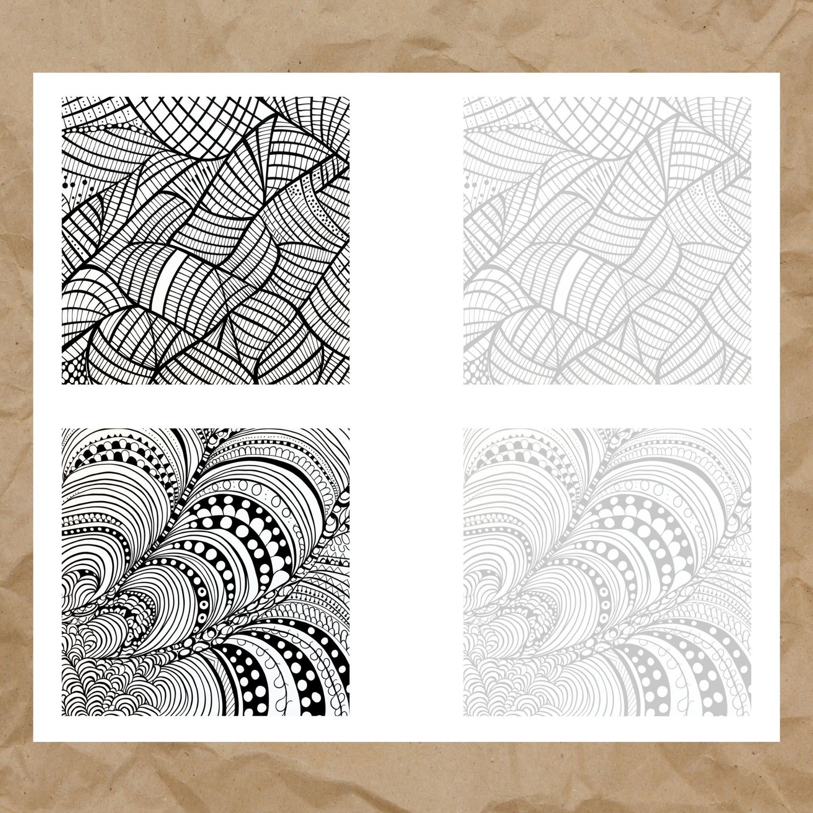 Zentangle Designs, Zentangle Pattern Templates for Relaxation and ...