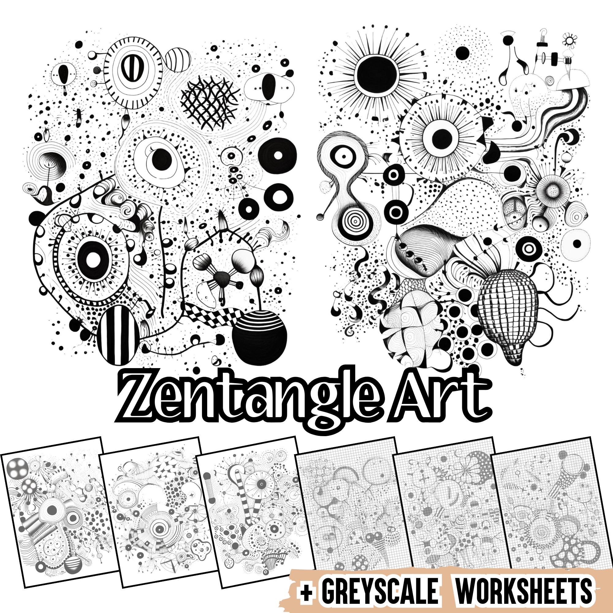 Pattern Worksheets for Relaxation | Zentangle & Mandala Art | Fun ...