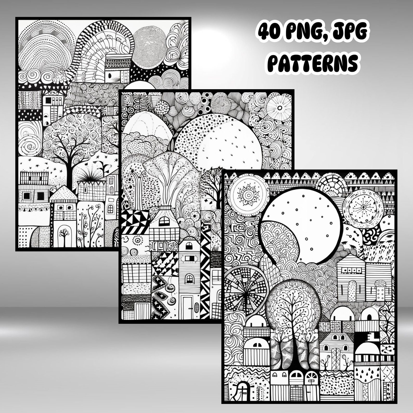 Zentangle Coloring Pages, House Patterns, Anti Stress Coloring ...
