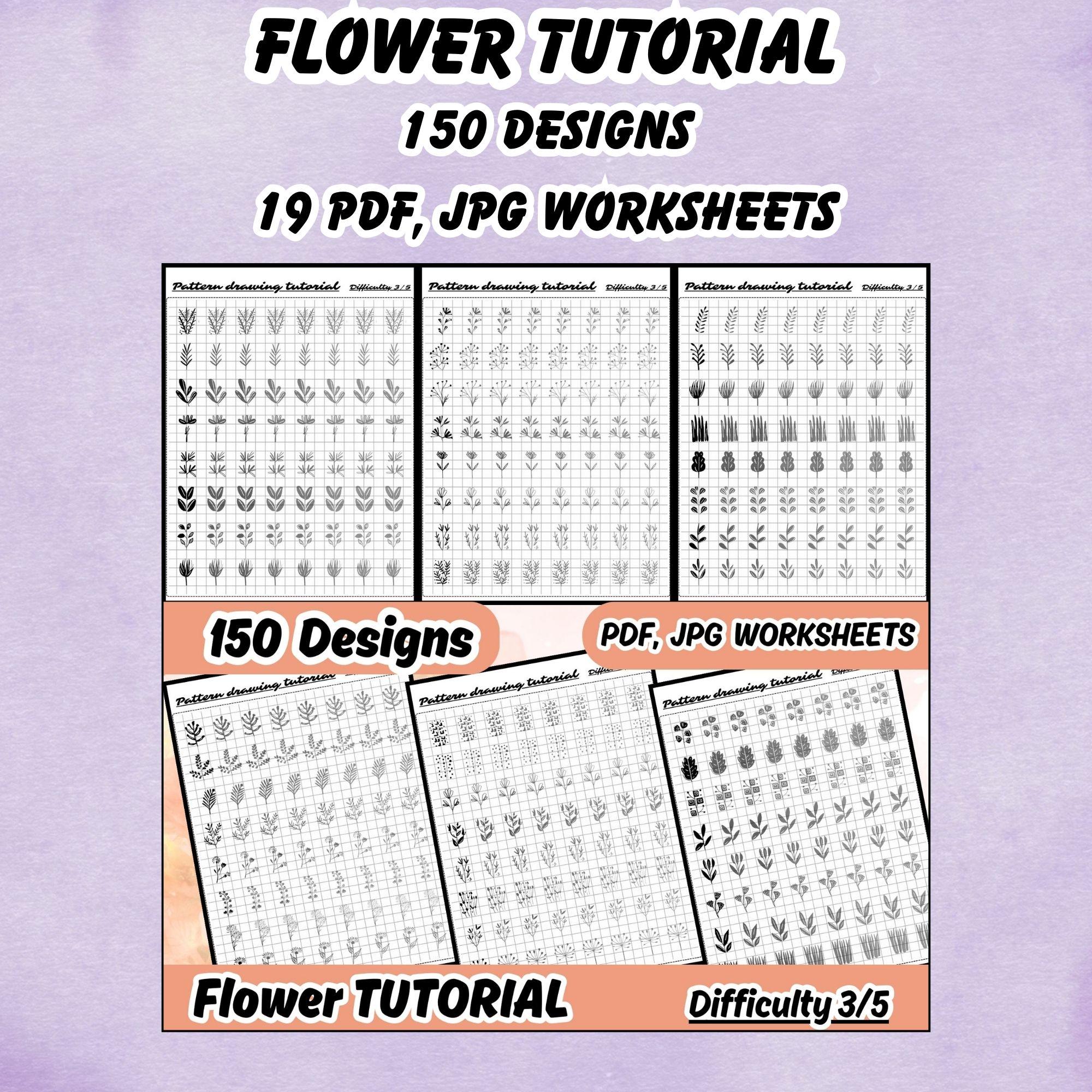 Pattern Drawing Tutorial, Drawing Guide for Beginners, Tangle Flower ...