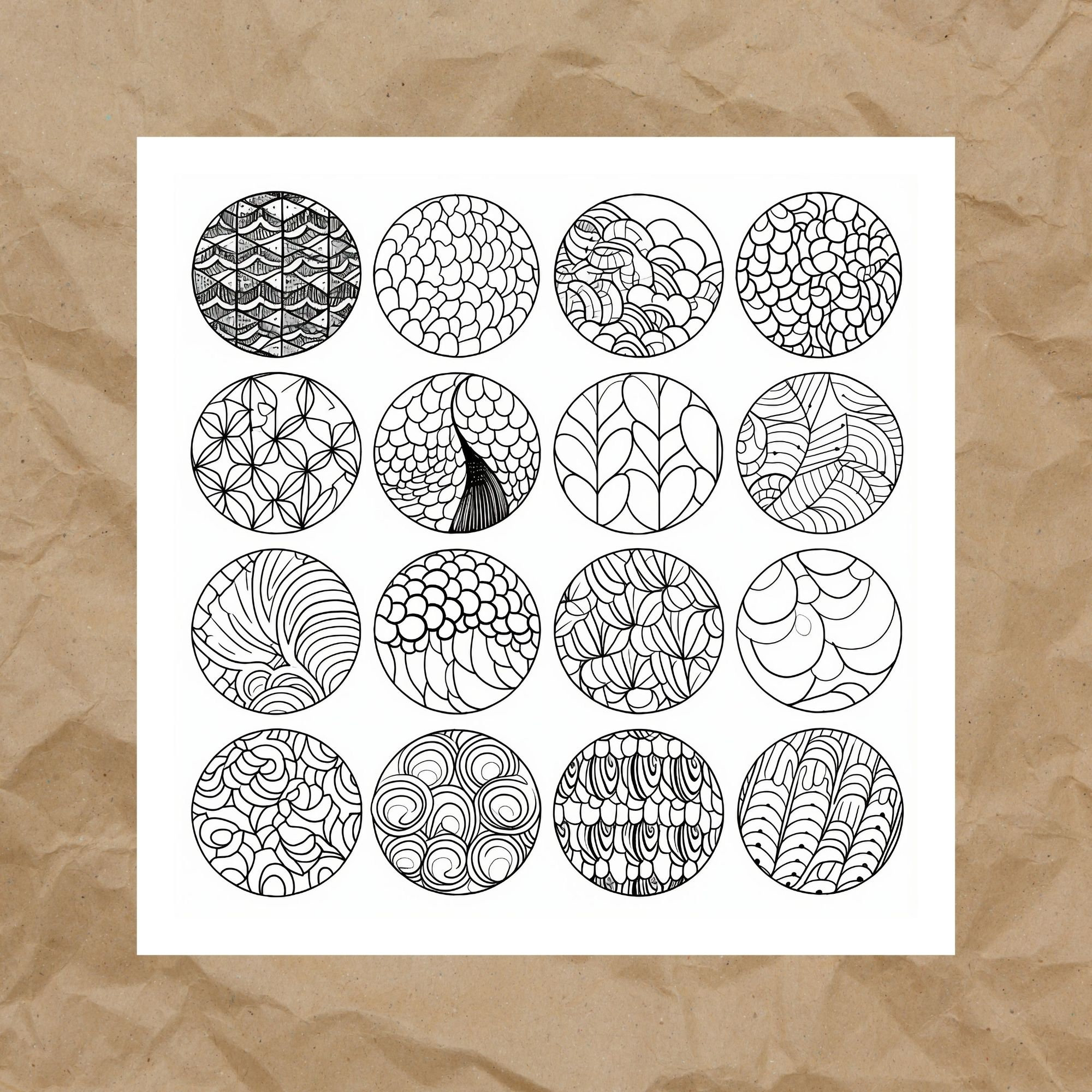 Zentangle Patterns Workbook, 196 Practice Sheets (PDF, JPEG, PNG) - Etsy