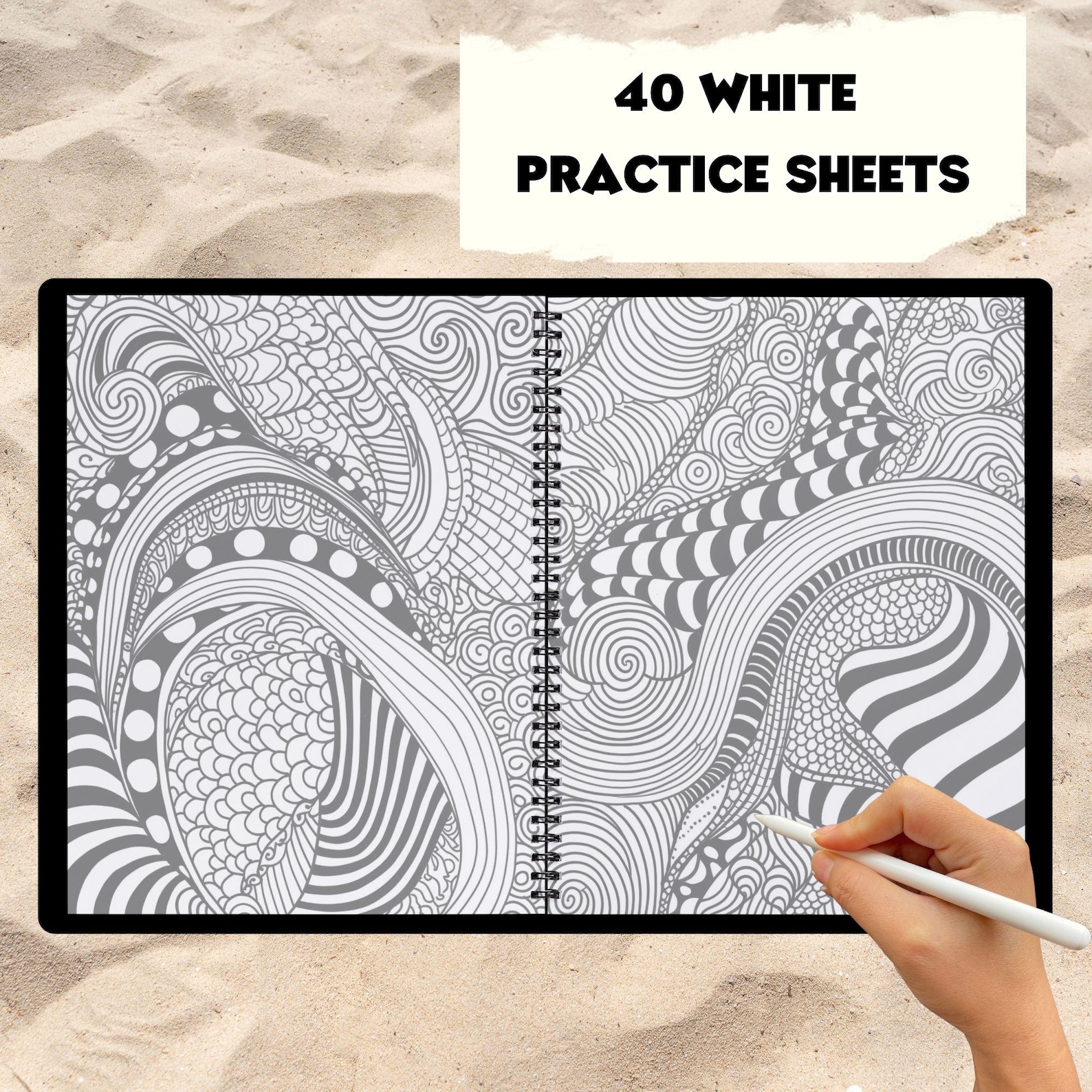 Beginner-friendly Zentangle Patterns, Easy Practice Sheets, Zendoodle ...