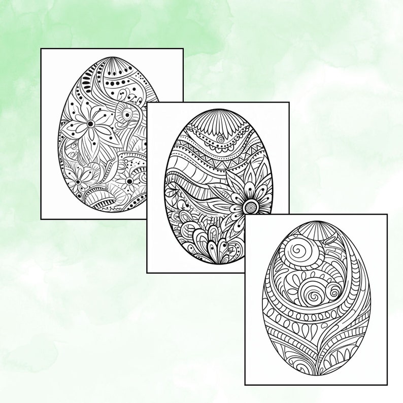 Egg Mandala Coloring Pages | 30 Printable Intricate Designs | Easter ...