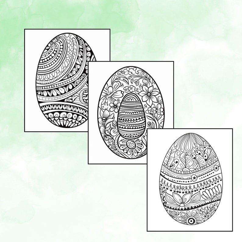 Egg Mandala Coloring Pages | 30 Printable Intricate Designs | Easter ...