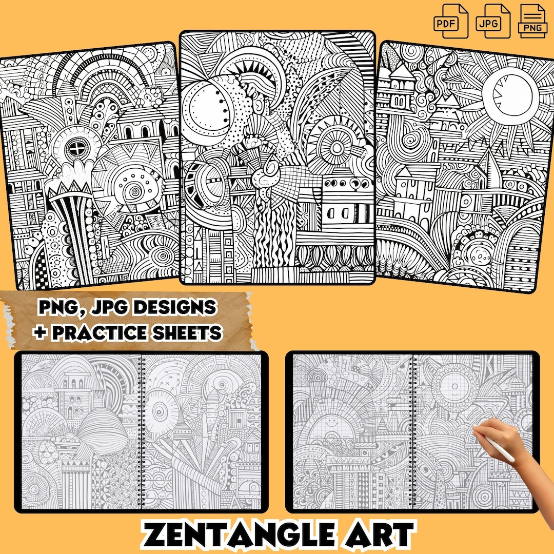 Beginner-friendly Zentangle Patterns: Mindful Drawing Resources ...