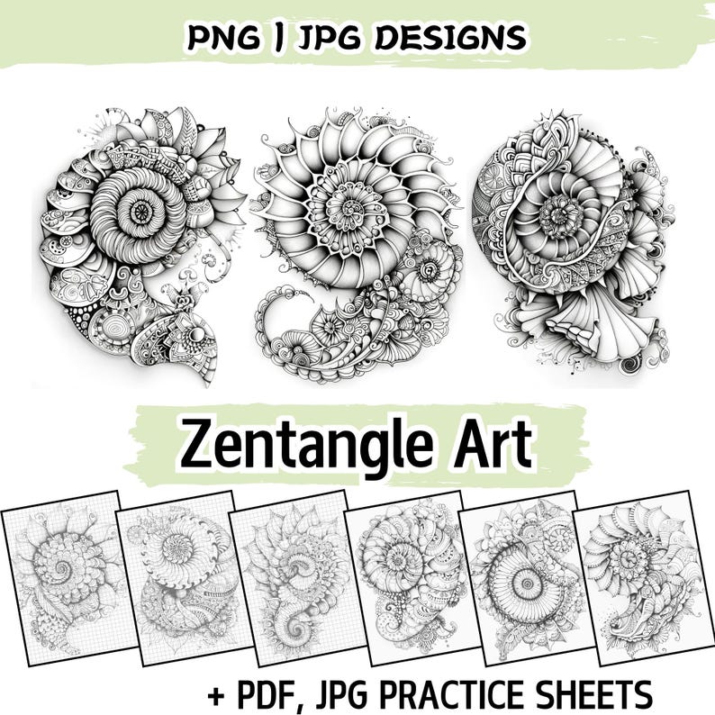 Zentangle Patterns: Explore Doodle Print Art and Calligraphy Practice ...