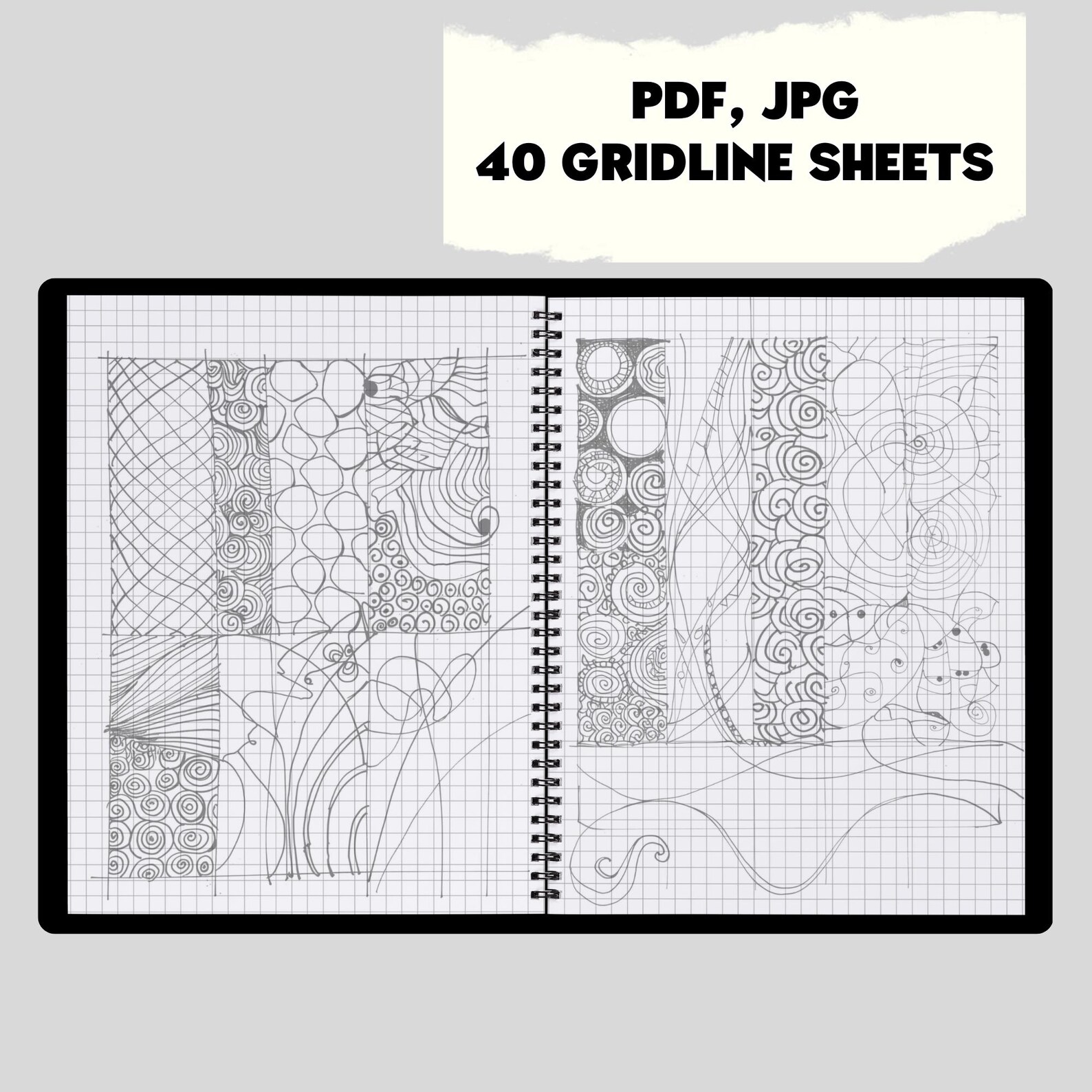 Zentangle Patterns & Templates, Beginner Training Set, Line Practice ...