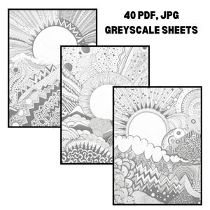 Zentangle Landscape Practice Sheets – Adult Activity Book for Mindful ...