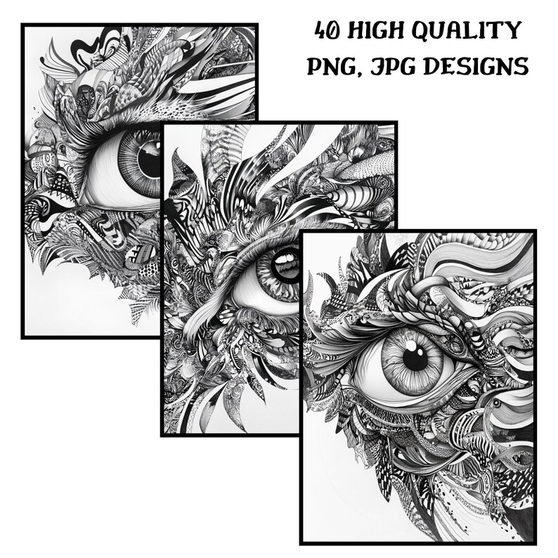 Beautiful Eye Zentangle Art – Creative Stress Relief Patterns, Mandala ...