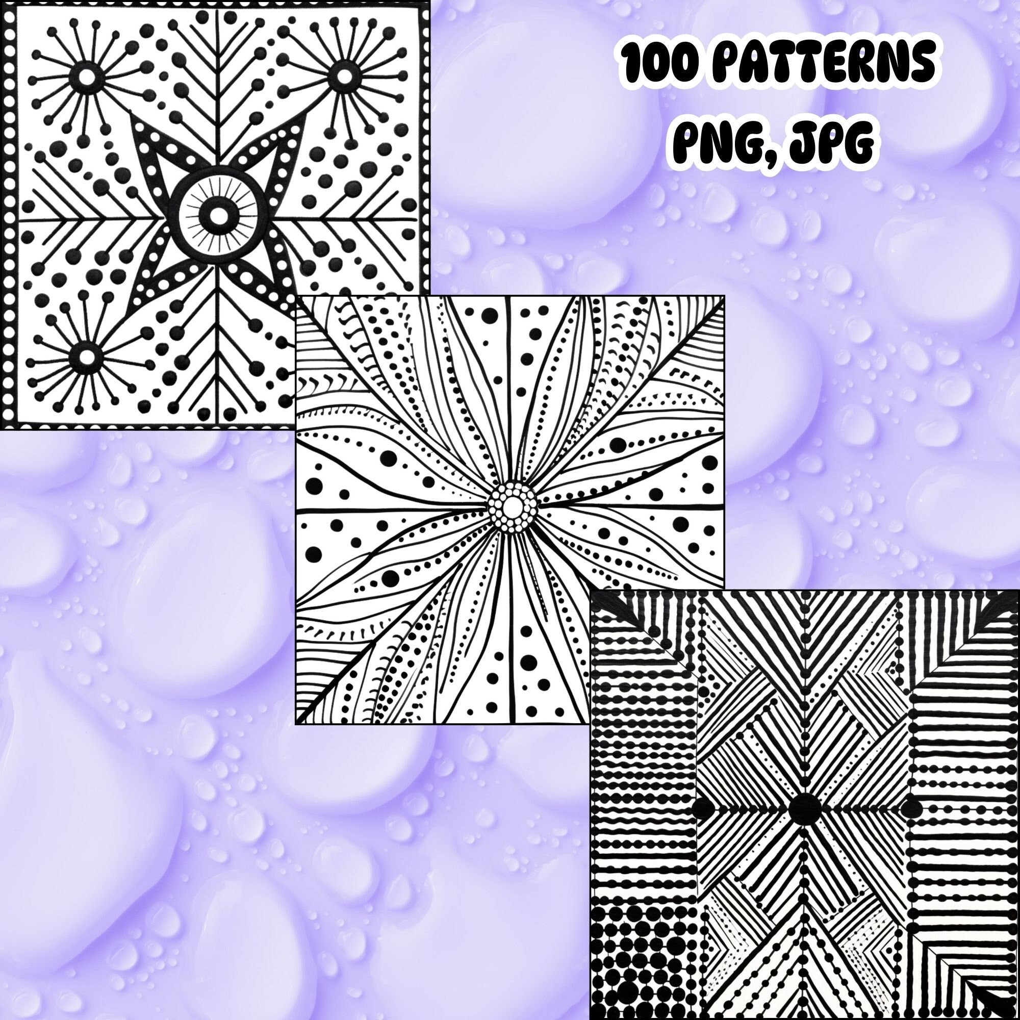 Zentangle Patterns for Beginners: Doodle Art Workbook & Calligraphy ...