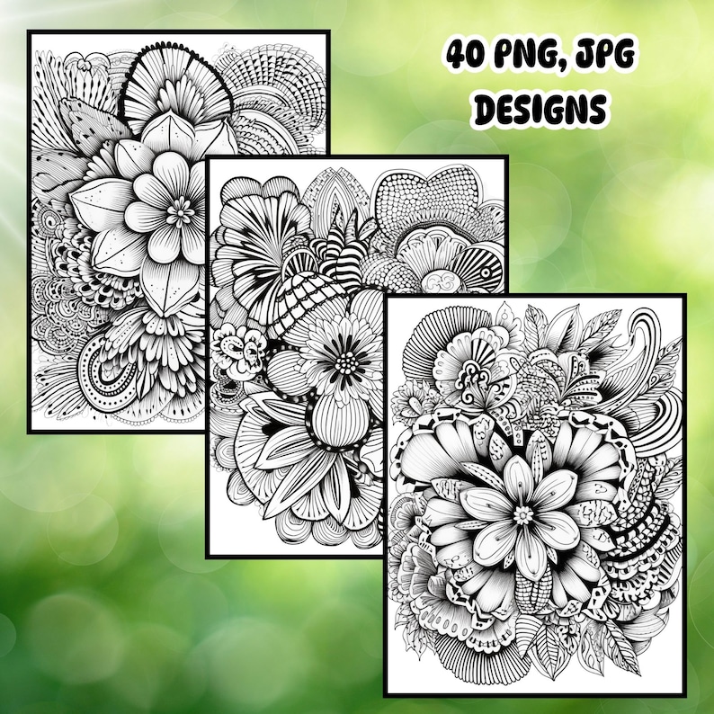 Zentangle Patterns: Botanical Designs and Flower Patterns With Easy to ...