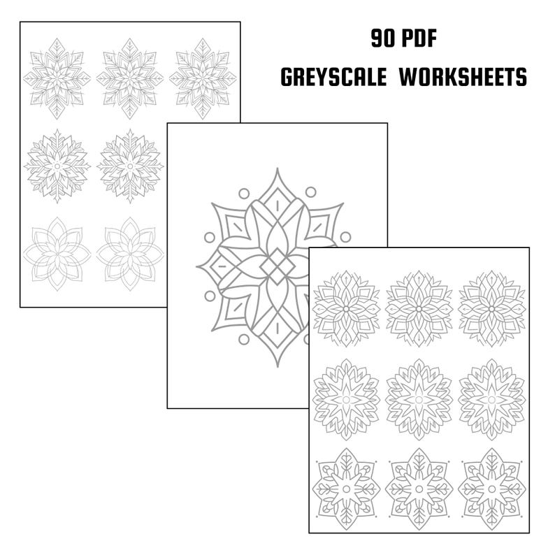 Ultimate Snowflake Drawing Kit – 90 PDF Tutorials & 300+ PNG/JPG ...