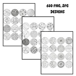 Zentangle Patterns Bundle: Intricate Designs, Doodle Practice Sheets ...