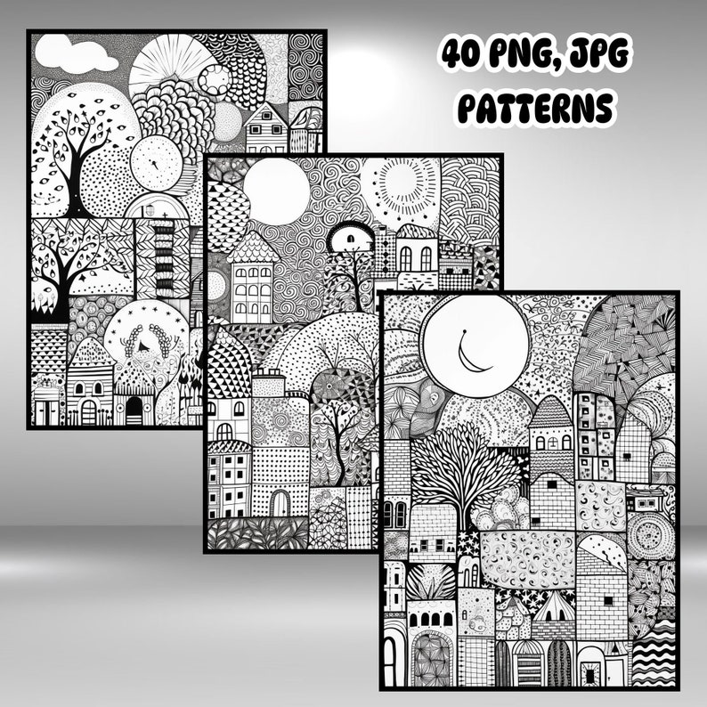 Zentangle Coloring Pages, House Patterns, Anti Stress Coloring ...