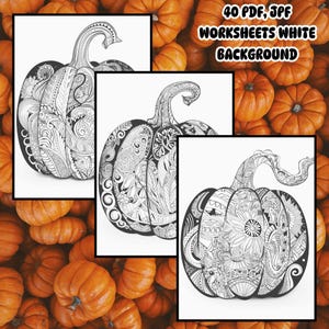 Zentangle Pumpkin Designs: Halloween PNG, Step-by-step Tutorials ...