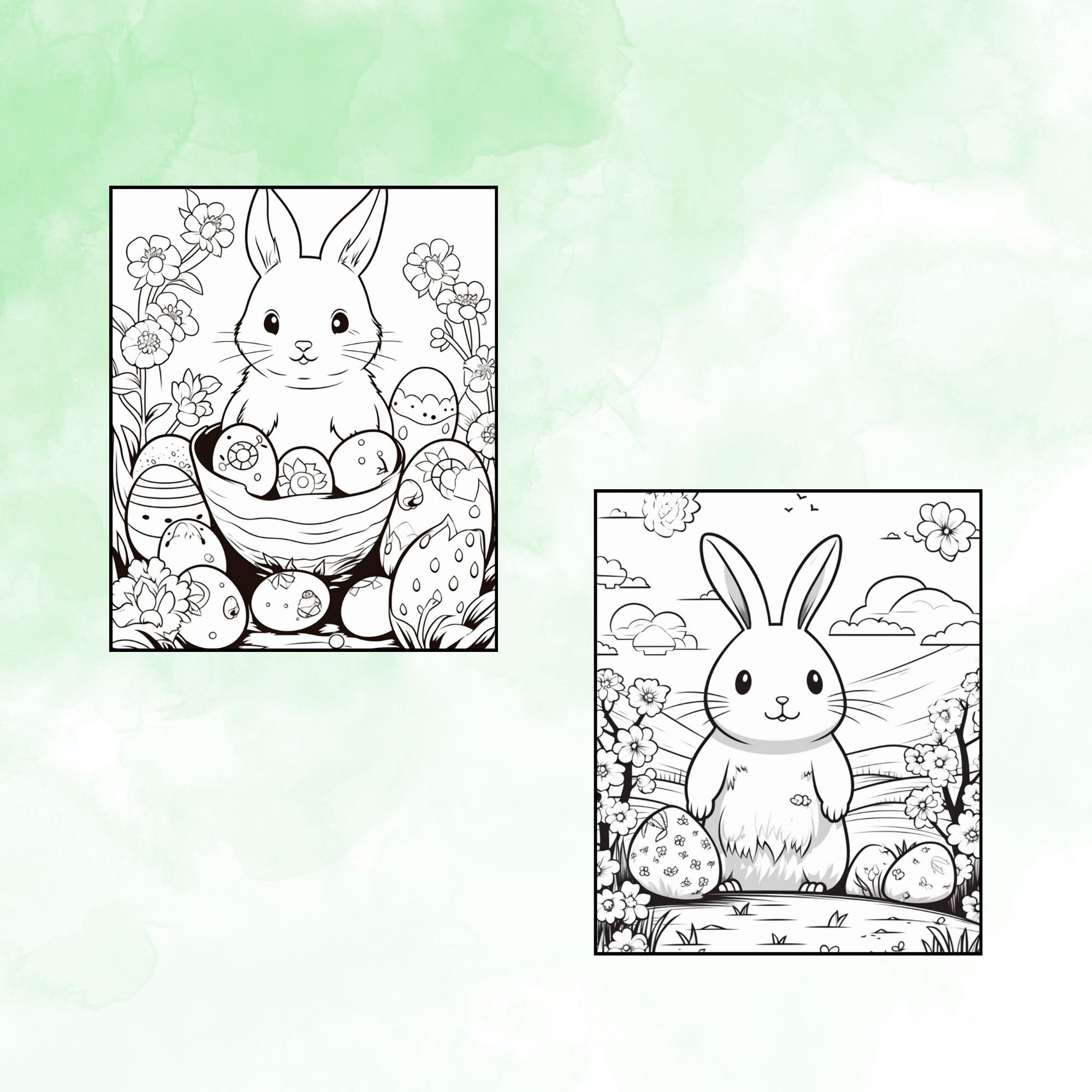 Whimsical Rabbit Coloring Pages for Kids, Delightful Designs to Spark ...