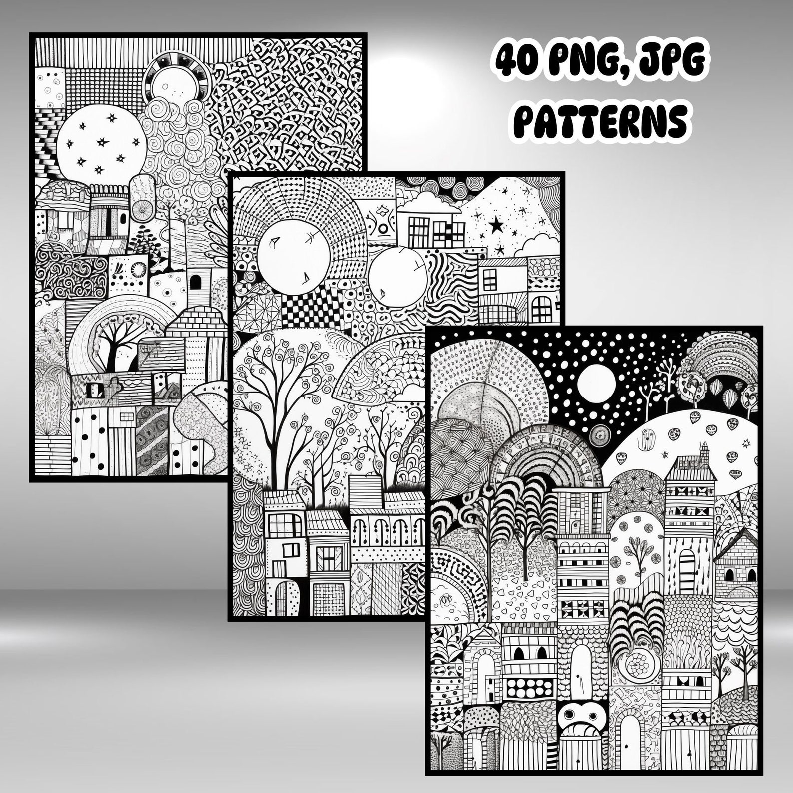 Zentangle Coloring Pages, House Patterns, Anti Stress Coloring ...