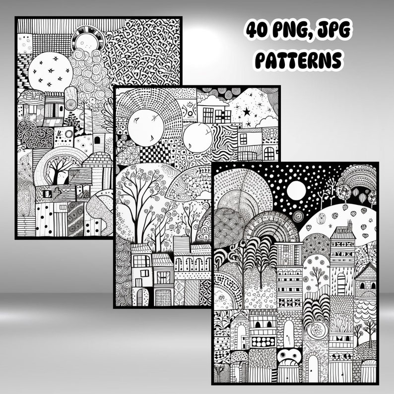 Zentangle Coloring Pages, House Patterns, Anti Stress Coloring ...
