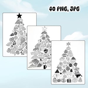 Christmas With Zentangle Patterns: Tree Inspired Art and Doodling ...