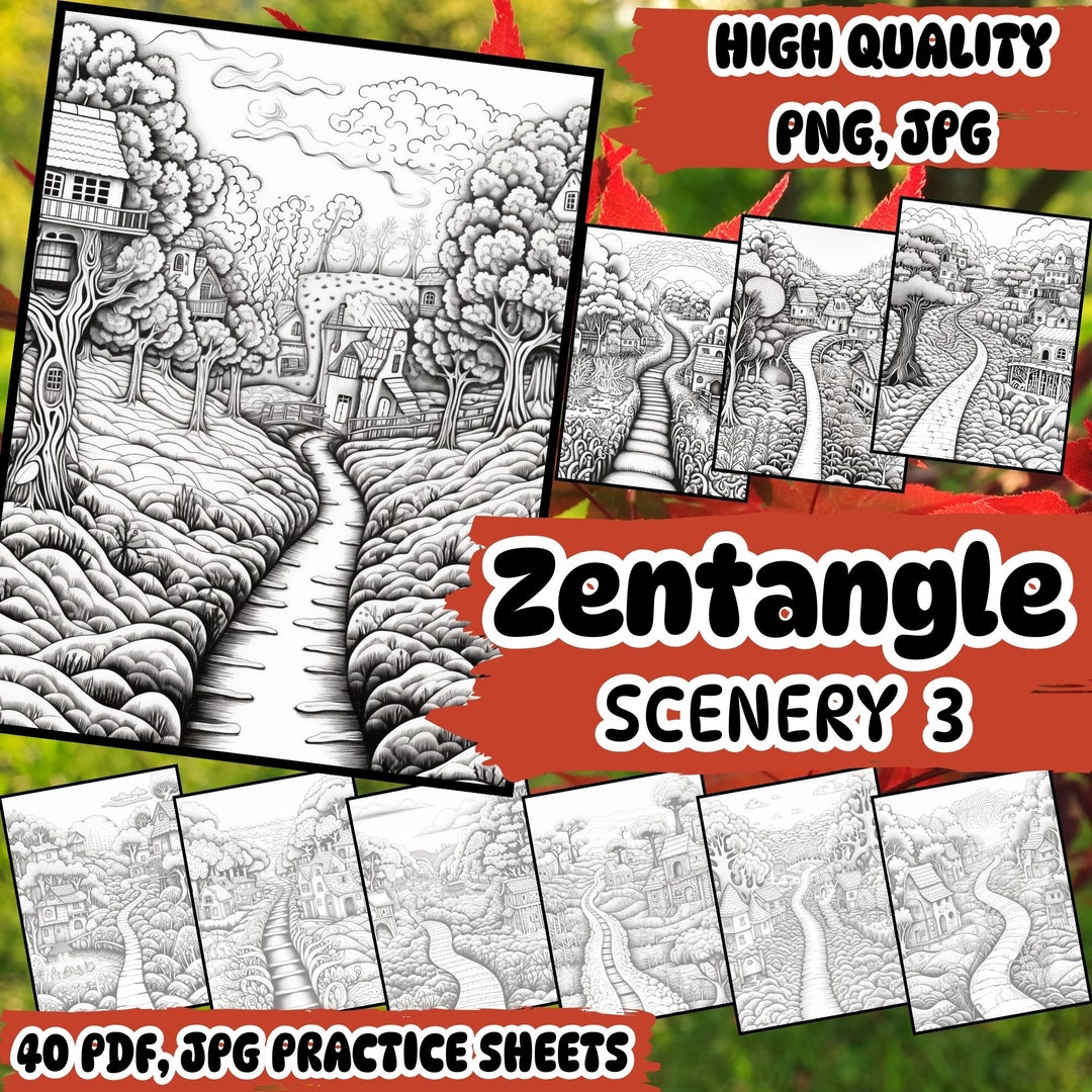 Zentangle Patterns and Practice Sheets, Explore Dark Realms, Elven ...