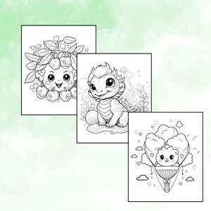 Easy Kawaii Coloring Pages for Boys, Fun and Adorable Designs for ...