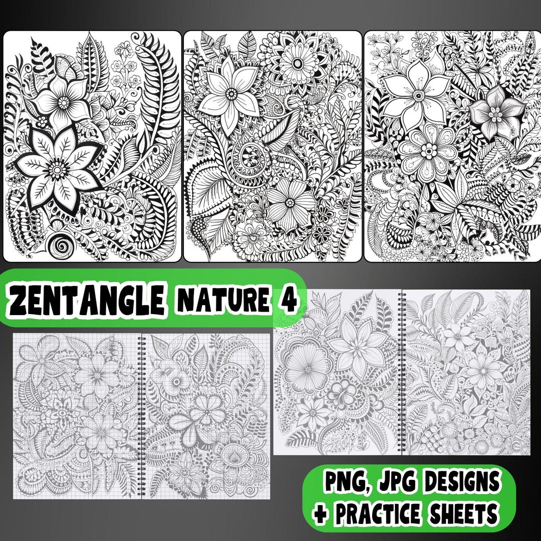 Zentangle Nature With Botanical Design Tutorials, Zentangle Patterns ...