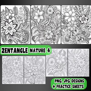 Zentangle Nature With Botanical Design Tutorials, Zentangle Patterns ...