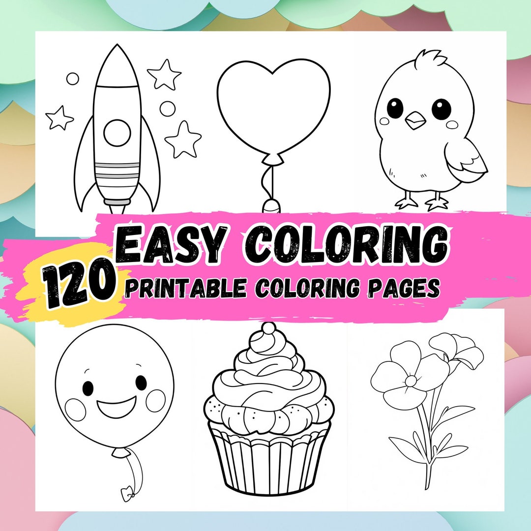 Fun and Easy Simple Coloring Pages for Kids, Collection of Engaging ...